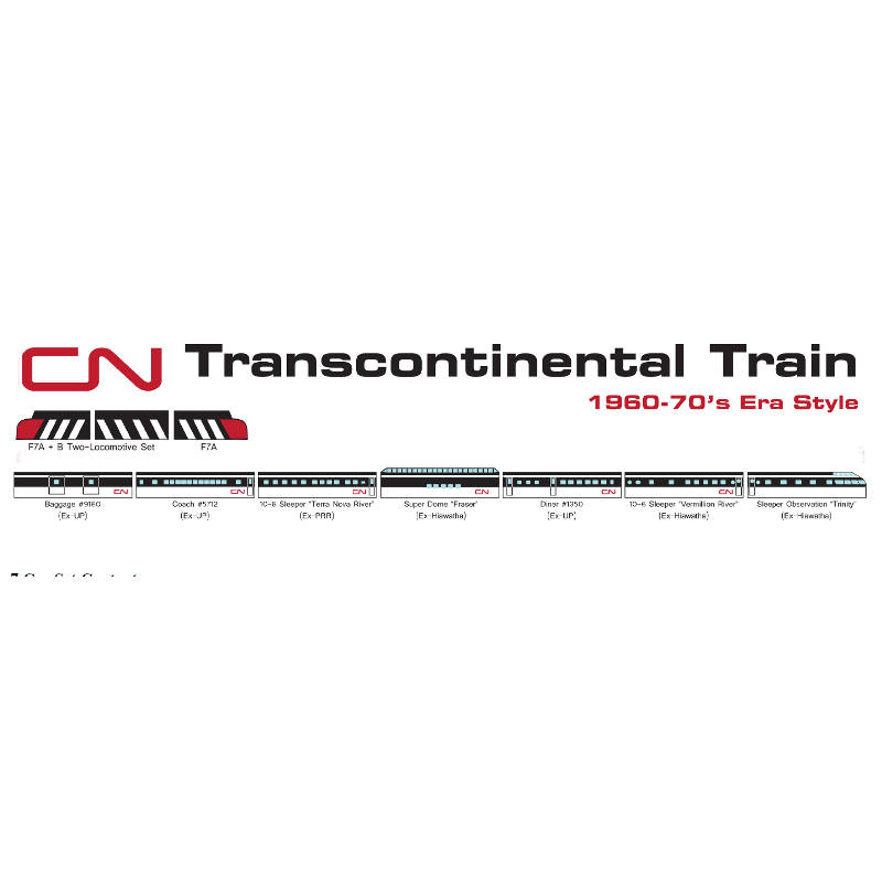 N Canadian National “Transcontinental” 7-Car Set – TexNrails.com